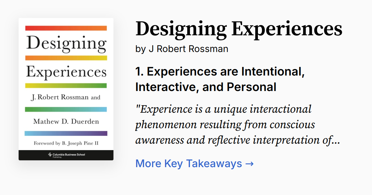 Designing Experiences | Summary, Quotes, FAQ, Audio