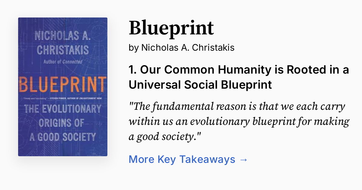 Blueprint by Nicholas A. Christakis | Summary, Audio, Quotes