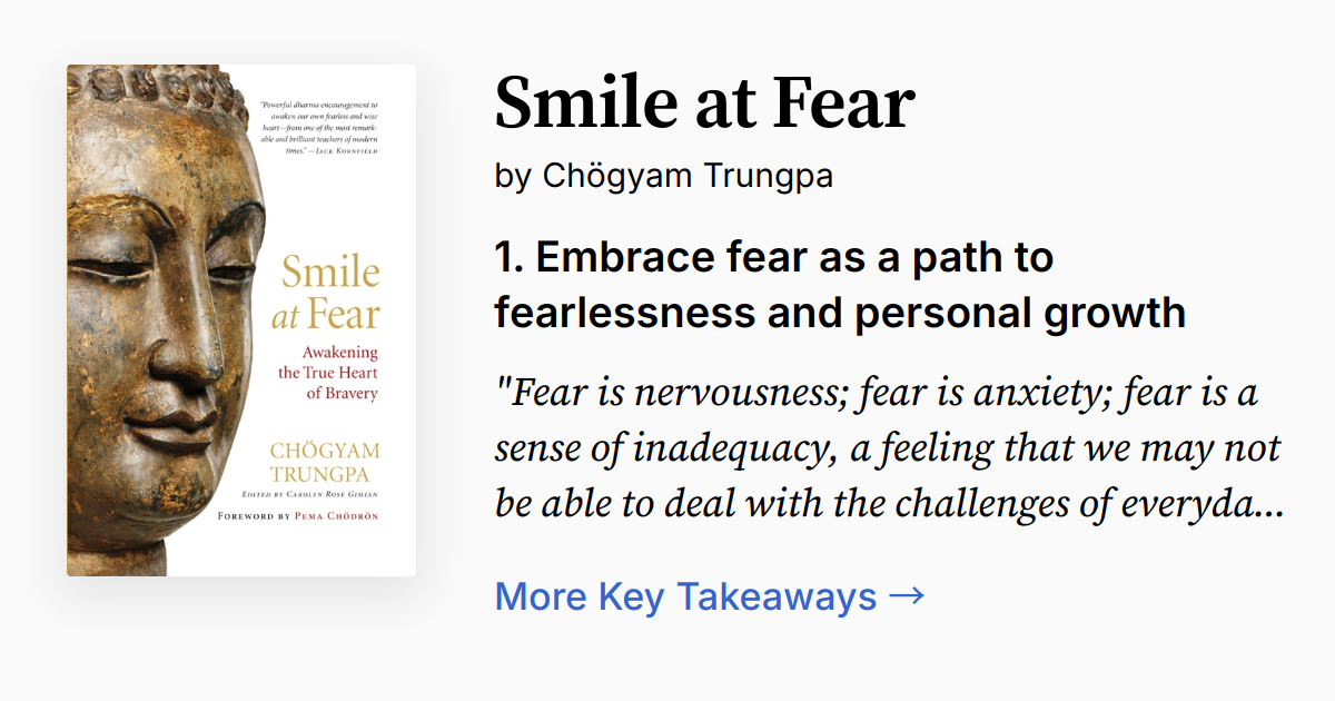 Smile at Fear by Chögyam Trungpa | Summary, Audio, Quotes, FAQ