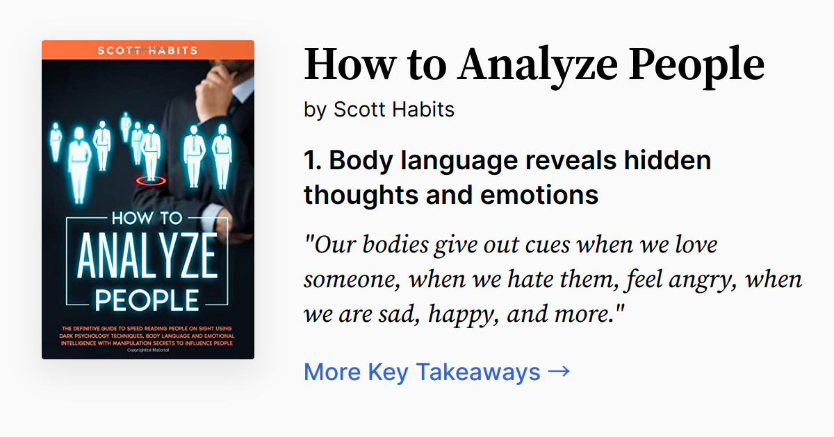 How to Analyze People | Summary, Audio, Quotes
