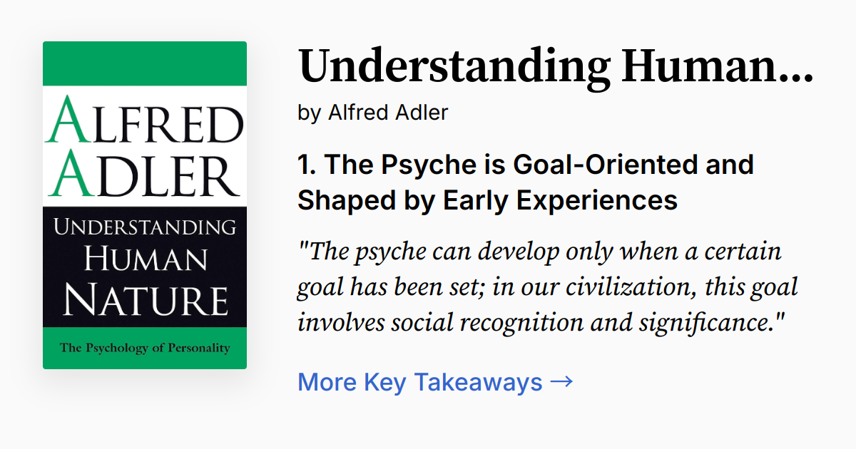Understanding Human Nature | Summary, Audio, Quotes, FAQ