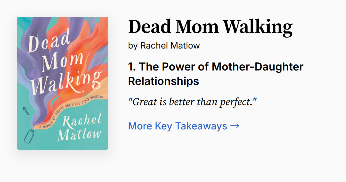 Dead Mom Walking | Summary, Audio, Quotes