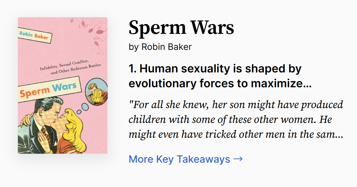 Sperm Wars by Robin Baker | Summary, Quotes, FAQ, Audio