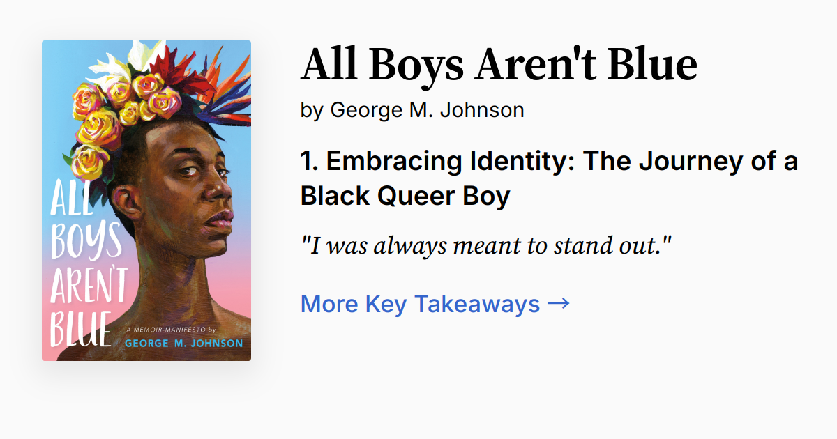 All Boys Aren't Blue | Summary, Audio, Quotes, FAQ