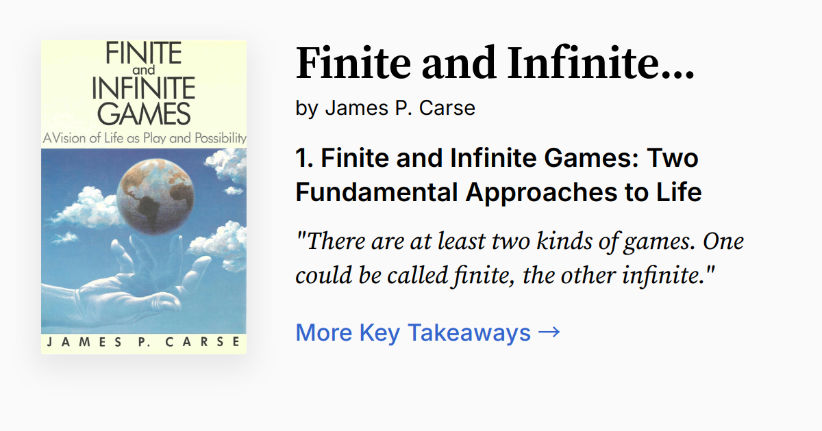 Finite and Infinite Games | Summary, Audio, Quotes, FAQ