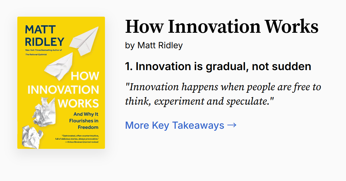 How Innovation Works | Summary, Audio, Quotes, FAQ