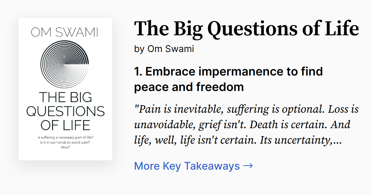 The Big Questions of Life | Summary, Audio, Quotes, FAQ