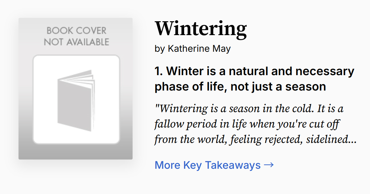 Wintering by Katherine May | Summary, Quotes, FAQ, Audio