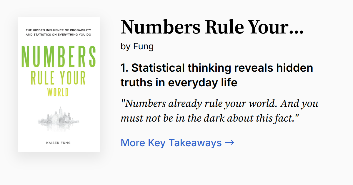 Numbers Rule Your World | Summary, Audio, Quotes, FAQ
