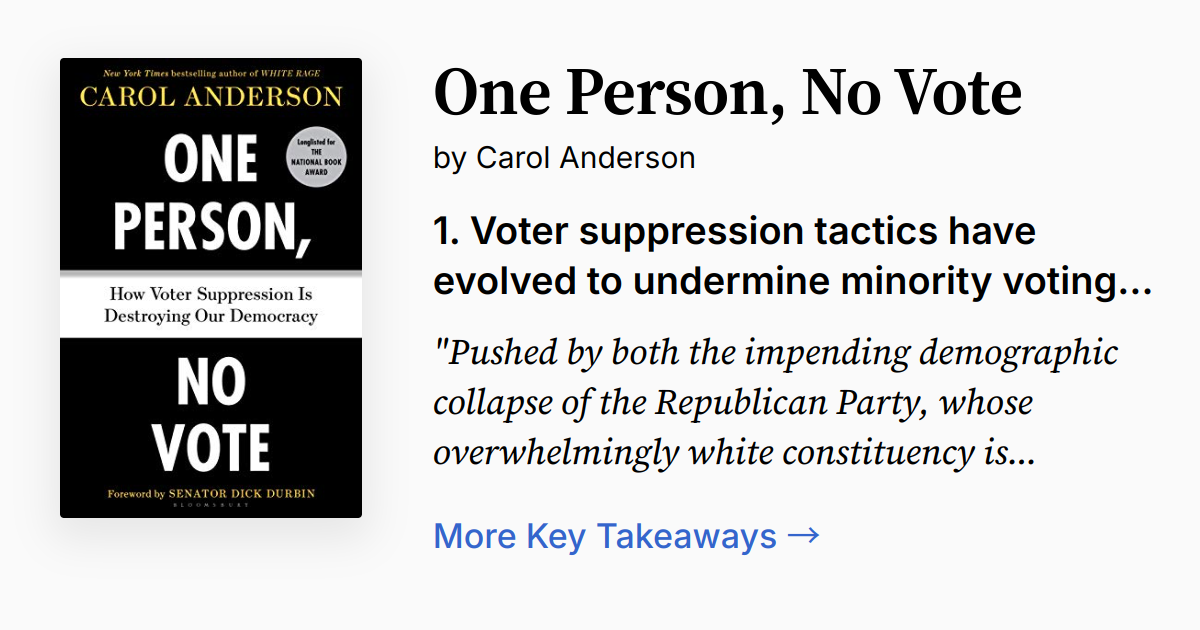 One Person, No Vote | Summary, Audio, Quotes, FAQ