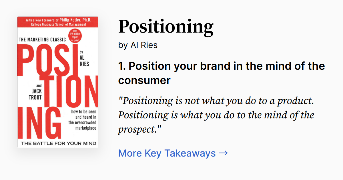 Positioning by Al Ries | Summary, Audio, Quotes, FAQ