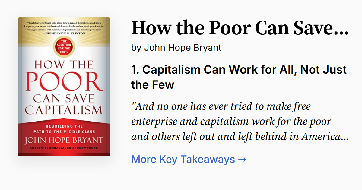How the Poor Can Save Capitalism | Summary, Audio, Quotes