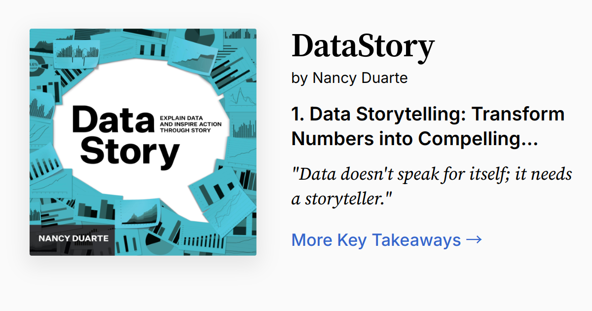 DataStory by Nancy Duarte | Summary, Quotes, FAQ, Audio