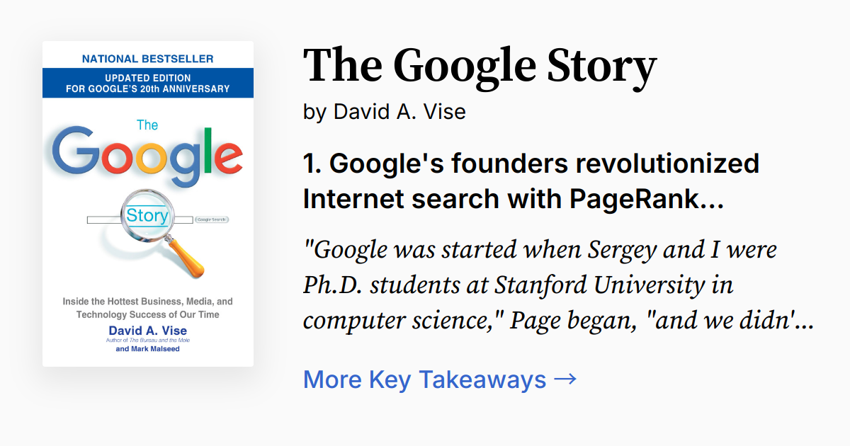 The Google Story | Summary, Audio, Quotes, FAQ