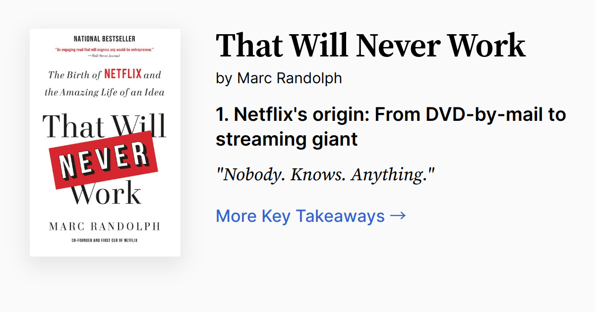 That Will Never Work | Summary, Audio, Quotes, FAQ