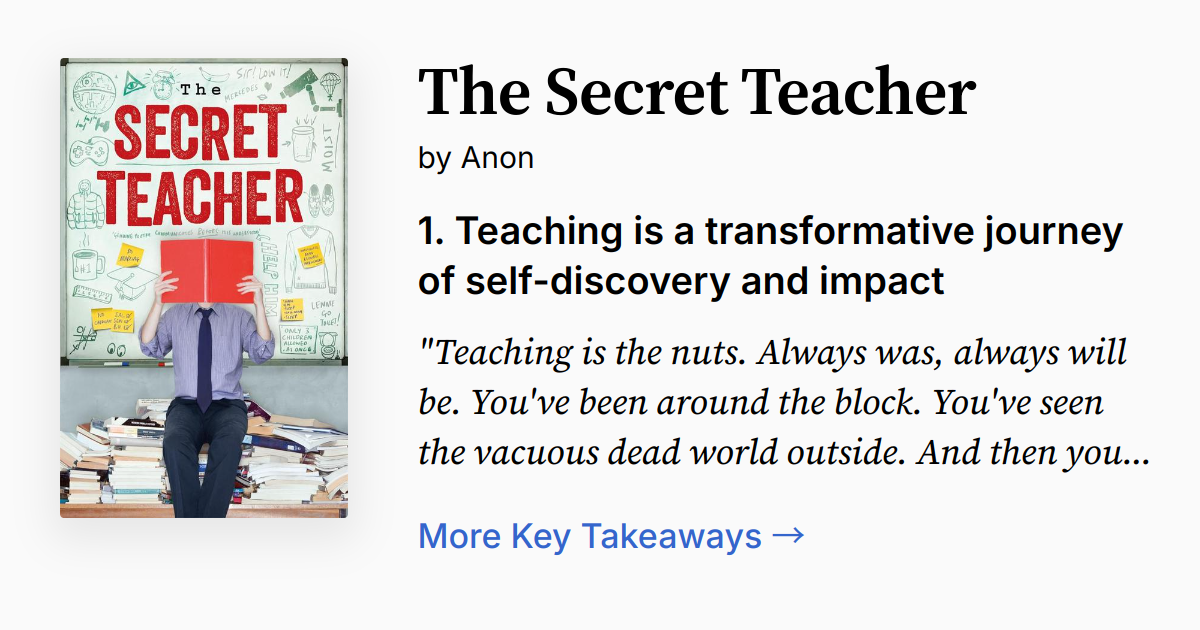 The Secret Teacher | Summary, Quotes, FAQ, Audio