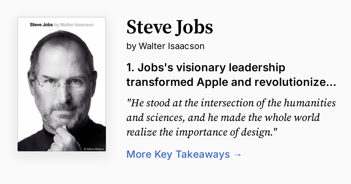 Steve Jobs by Walter Isaacson | Resumen, Audio, Quotes, Preguntas ...