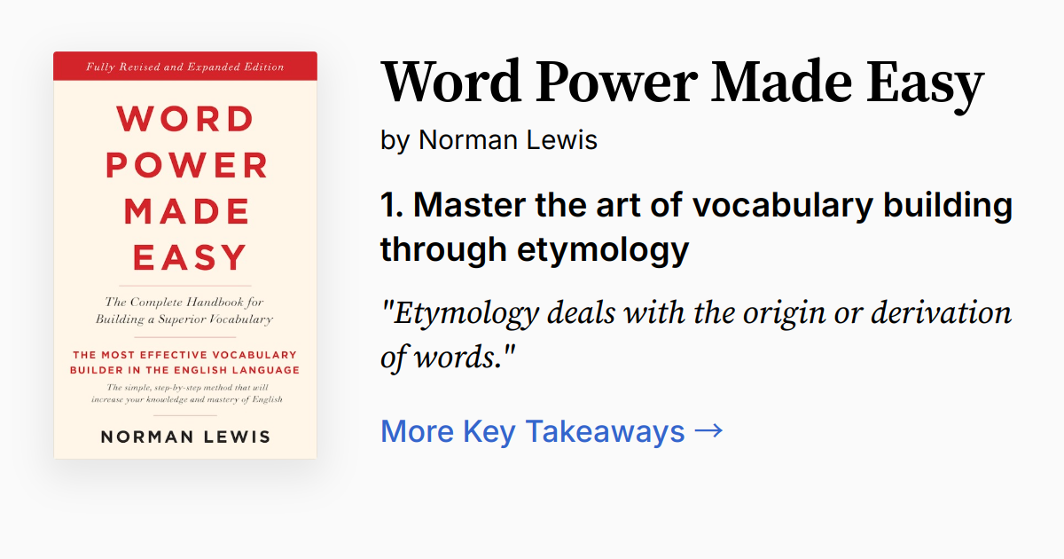 Word Power Made Easy | Summary, Audio, Quotes, FAQ