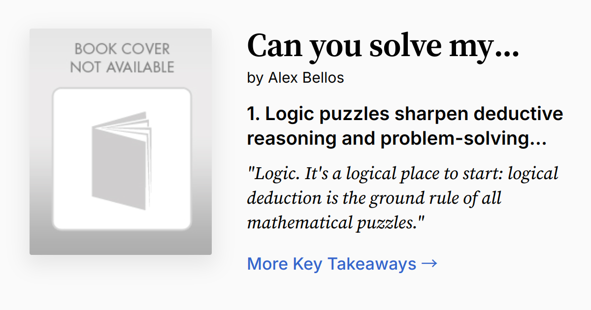 Can You Solve My Problems? | Summary, Audio, Quotes, FAQ