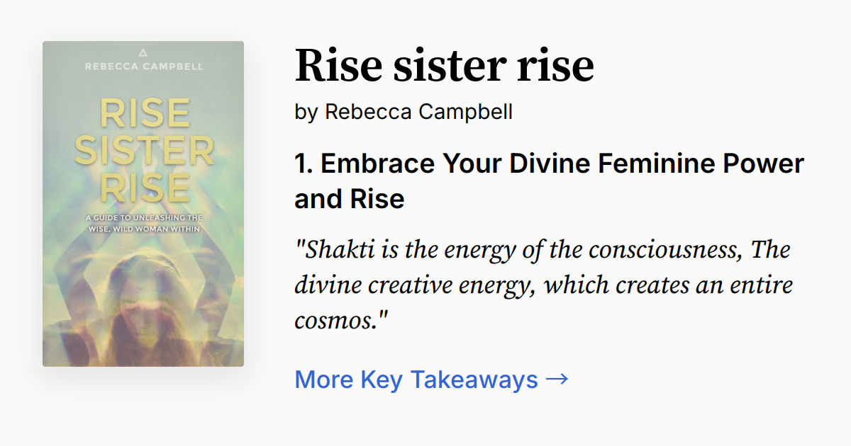 Rise Sister Rise | Summary, Quotes, FAQ, Audio