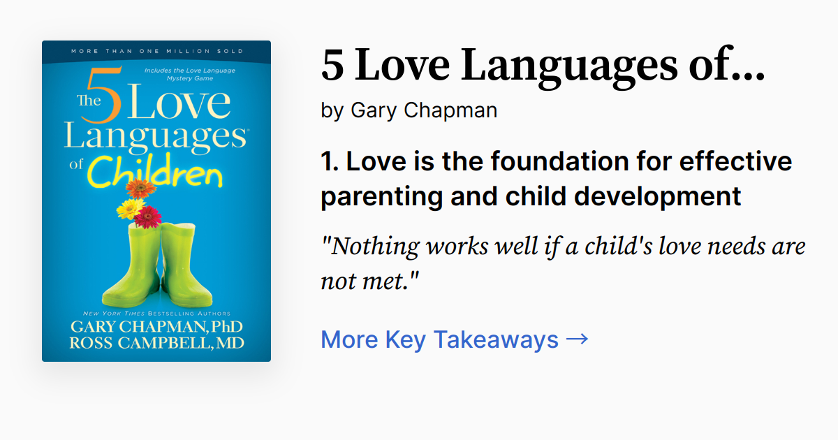 The Five Love Languages of Children | Summary, Quotes, FAQ, Audio