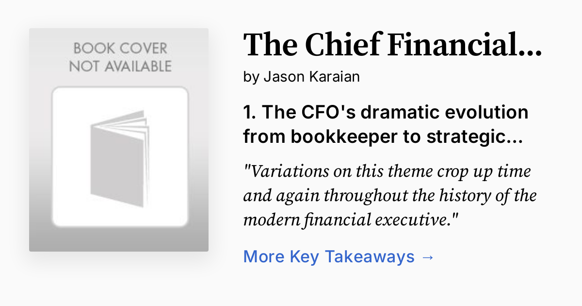 The Chief Financial Officer | Summary, Audio, Quotes
