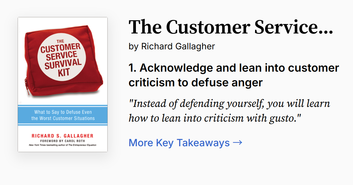 The Customer Service Survival Kit | Summary, Audio, Quotes, FAQ