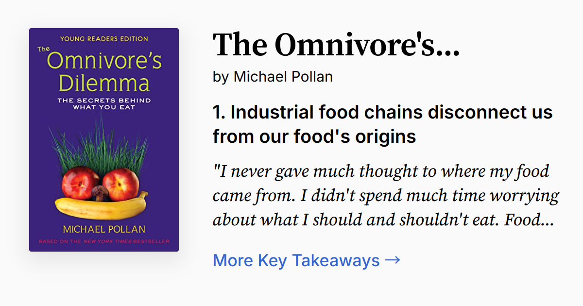 The Omnivore's Dilemma | Summary, Audio, Quotes, FAQ