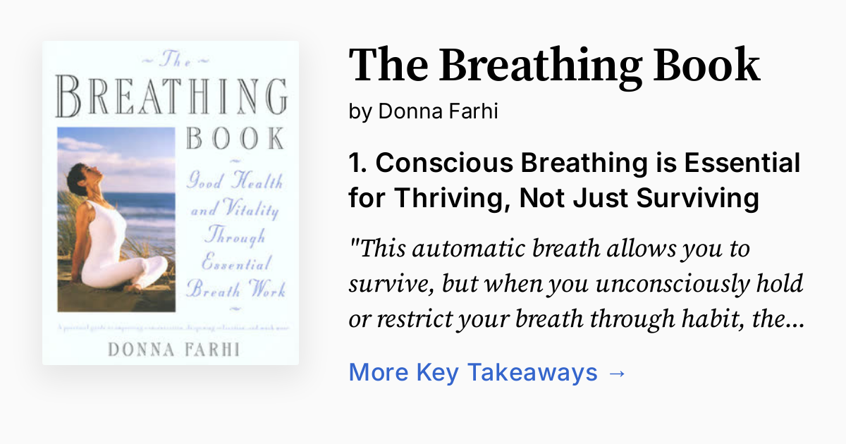 The Breathing Book | Summary, Audio, Quotes