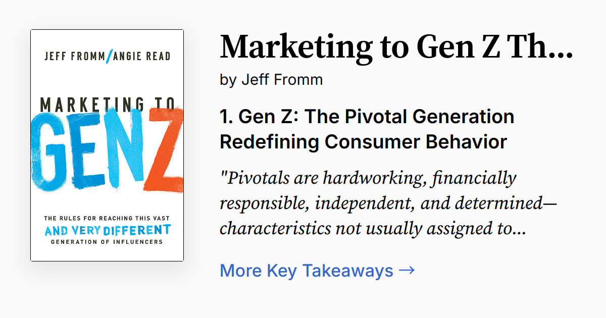 Marketing to Gen Z | Summary, Audio, Quotes, FAQ