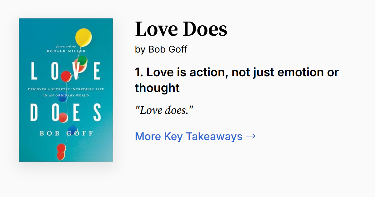 Love Does by Bob Goff | Summary, Audio, Quotes, FAQ