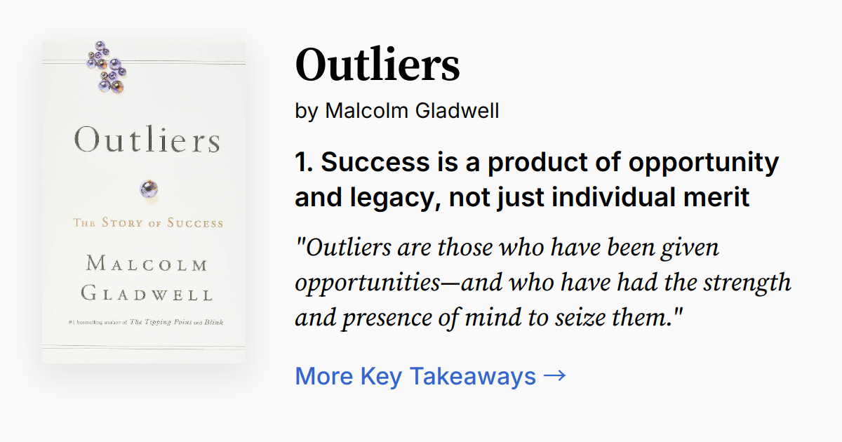 Outliers by Malcolm Gladwell | Summary, Quotes, FAQ, Audio