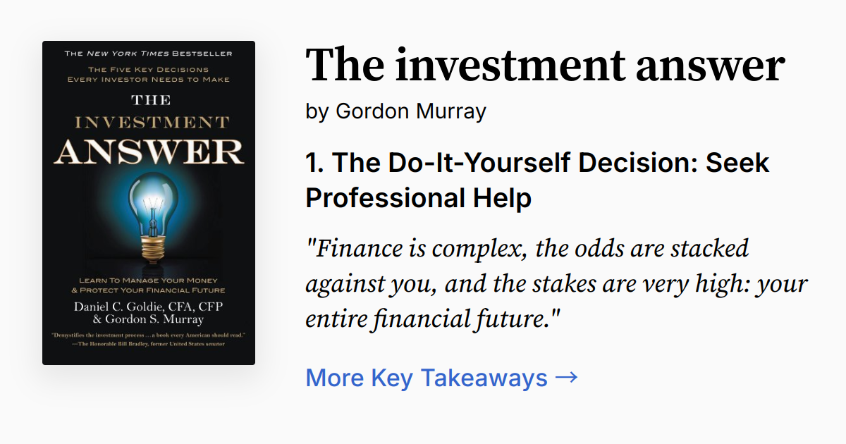 The Investment Answer | Summary, Audio, Quotes
