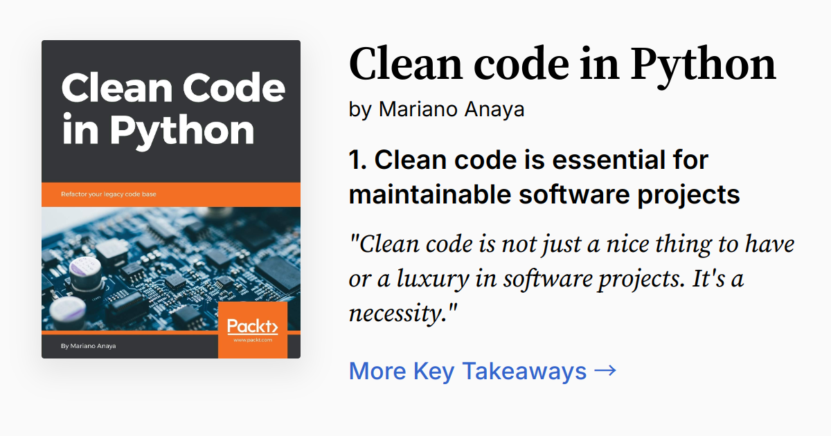 Clean Code in Python | Summary, Audio, Quotes, FAQ