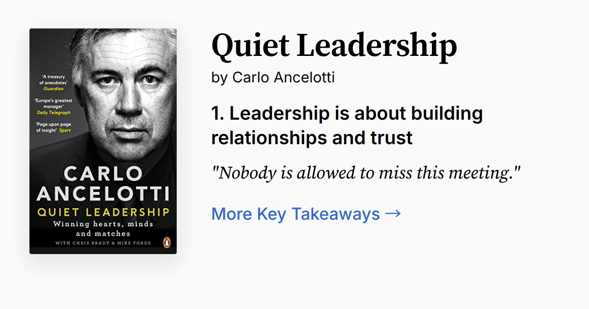 Quiet Leadership | Summary, Audio, Quotes, FAQ