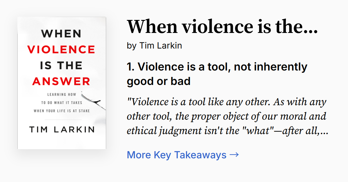 When Violence Is the Answer | Summary, Audio, Quotes, FAQ