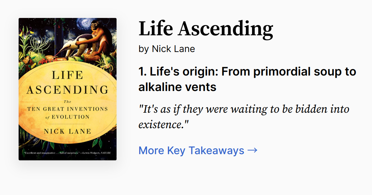 Life Ascending by Nick Lane | Summary, Audio, Quotes, FAQ