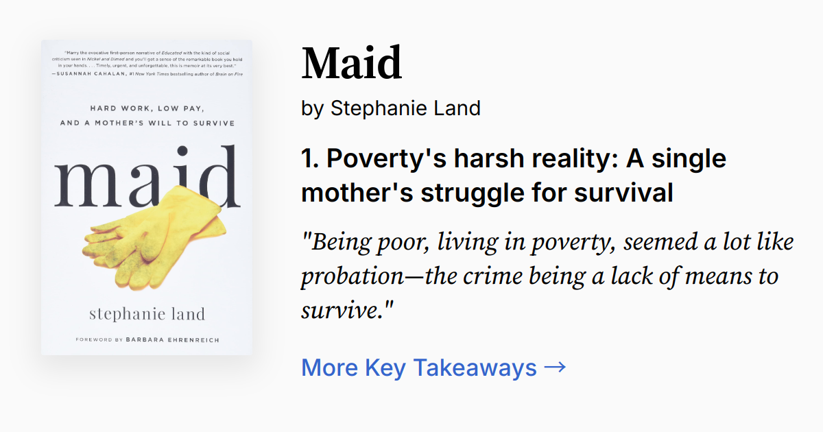 Maid by Stephanie Land | Summary, Audio, Quotes, FAQ