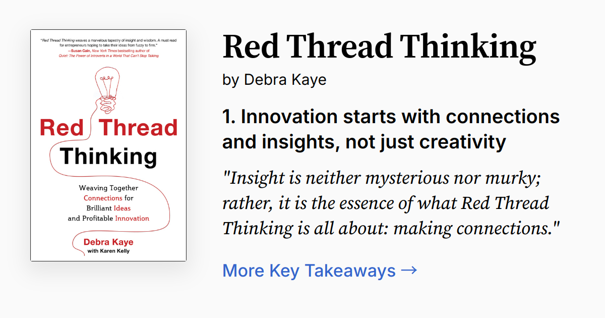 Red Thread Thinking | Summary, Quotes, Audio
