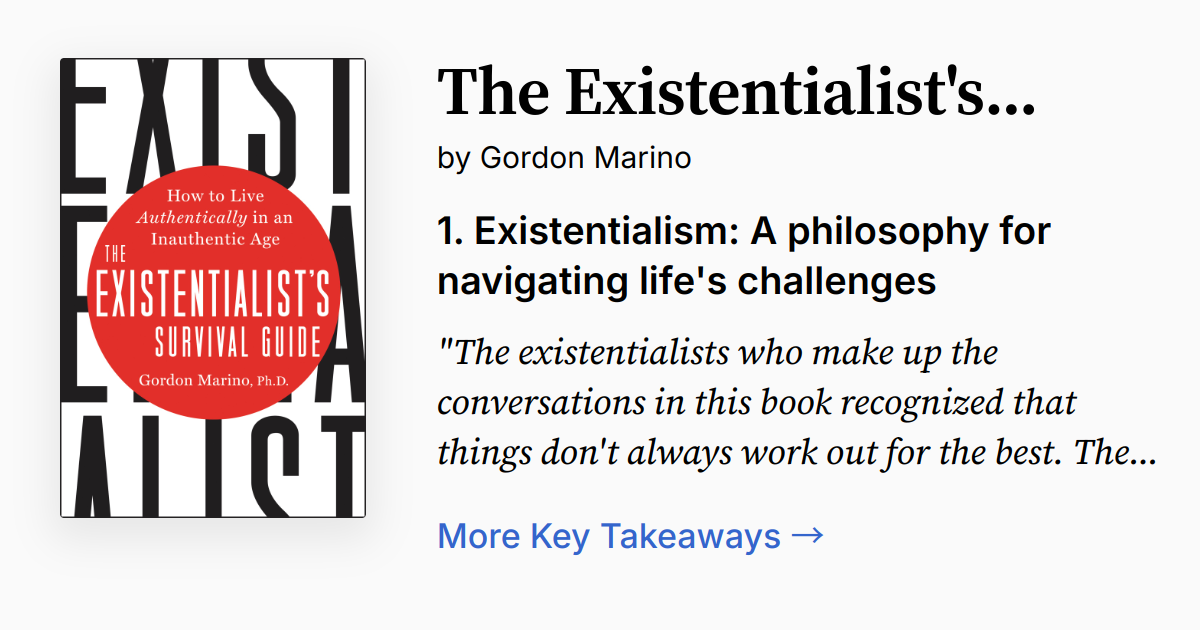 The Existentialist's Survival Guide | Summary, Audio, Quotes, FAQ