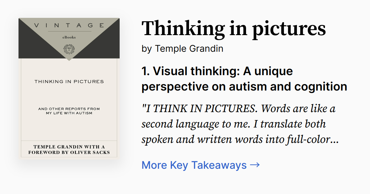 Thinking in Pictures | Summary, Audio, Quotes, FAQ