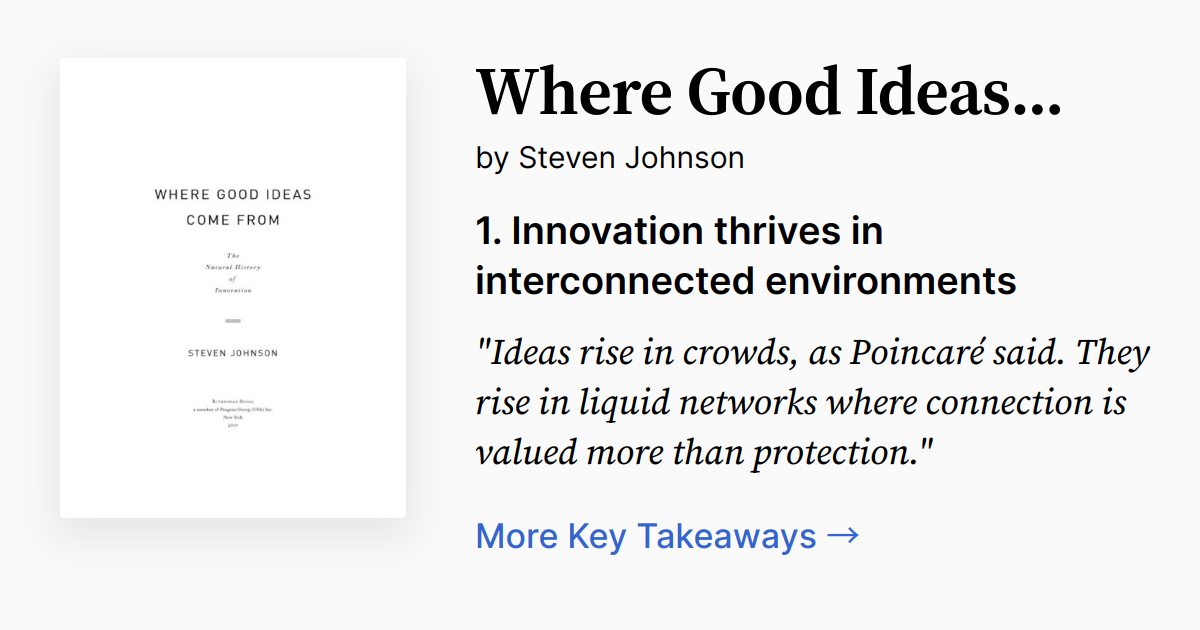 Where Good Ideas Come From | Summary, Audio, Quotes, FAQ
