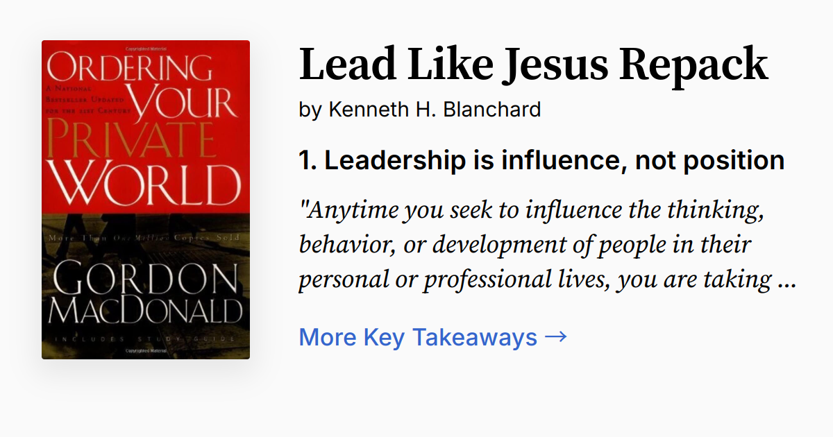 Lead Like Jesus | Summary, Audio, Quotes, FAQ