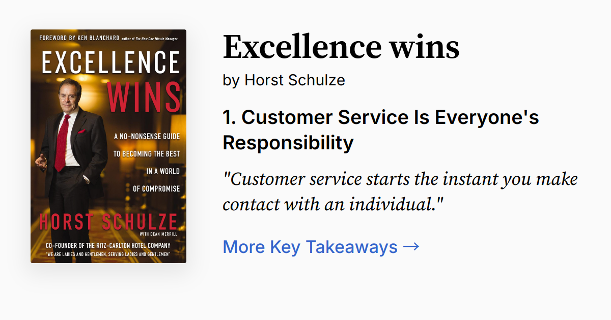 Excellence Wins | Summary, Quotes, FAQ, Audio