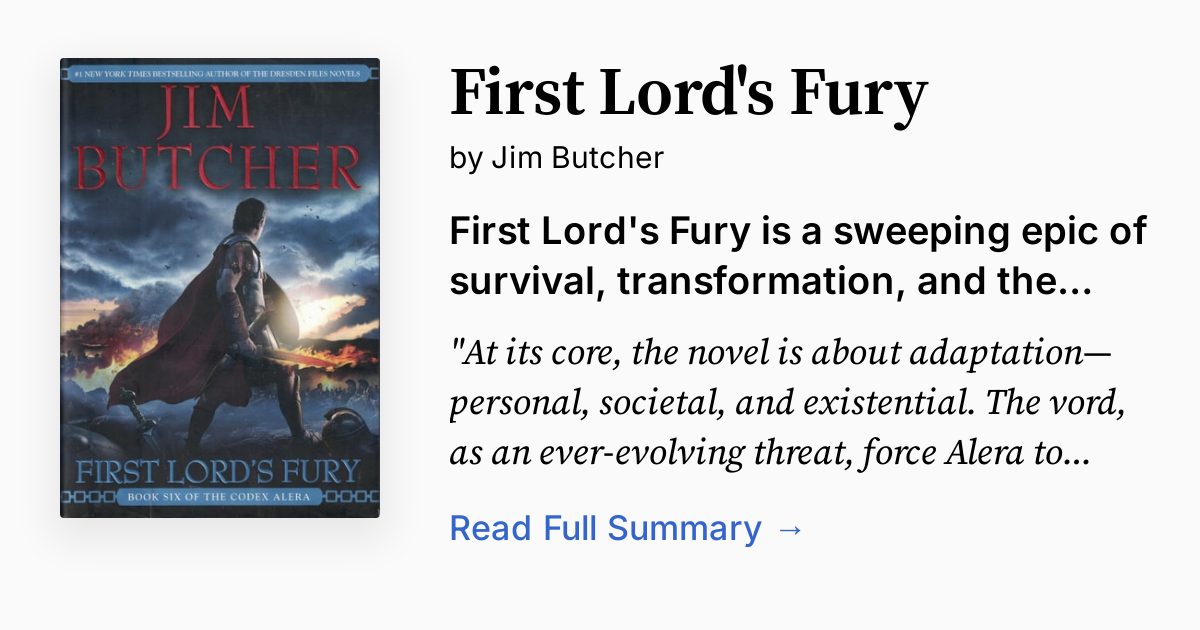 First Lord's Fury | Summary, Audio, Analysis