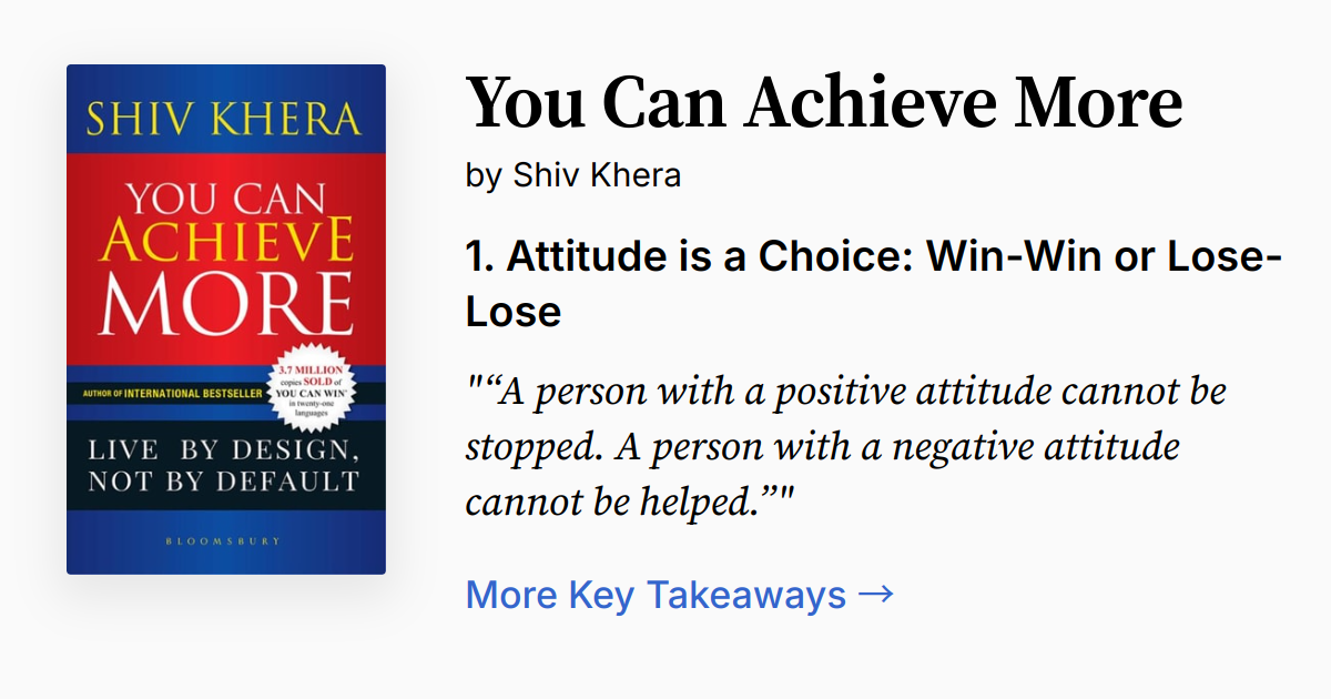 You Can Achieve More | Summary, Audio, Quotes, FAQ