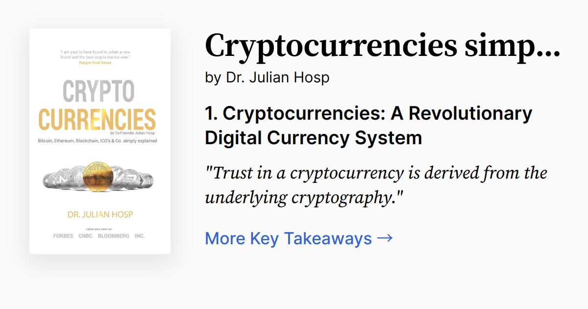 Cryptocurrencies simply explained - by Co-Founder Dr. Julian Hosp ...