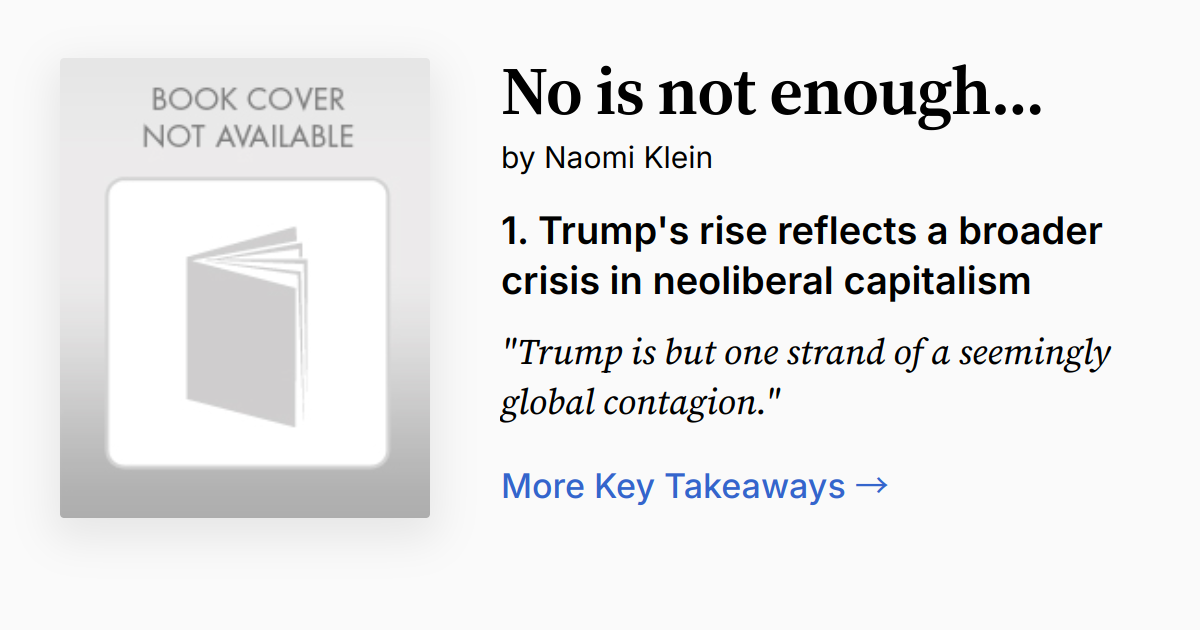 No Is Not Enough | Summary, Audio, Quotes, FAQ