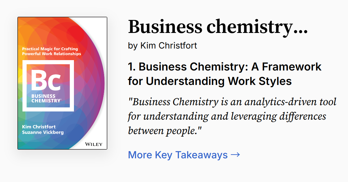 Business Chemistry | Summary, Audio, Quotes, FAQ