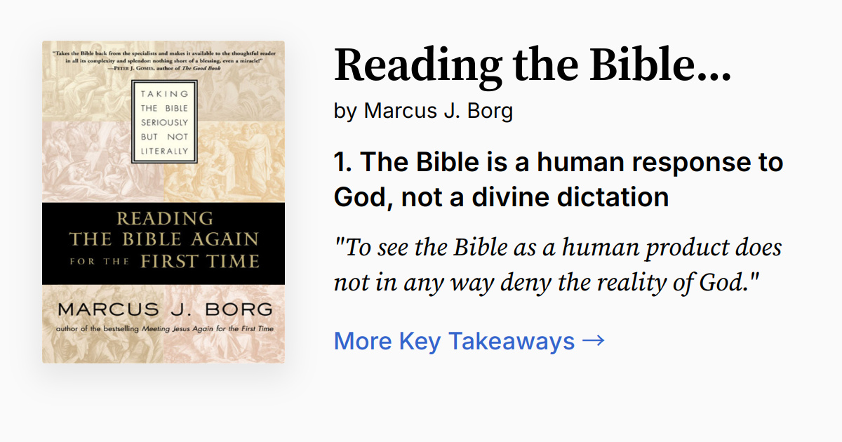 Reading the Bible Again For the First Time | Summary, Audio, Quotes, FAQ